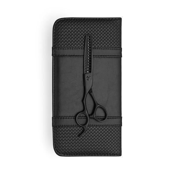 Lefty Matsui Matte Black 14 Tooth Offset Texturizer - Scissor Tech Canada